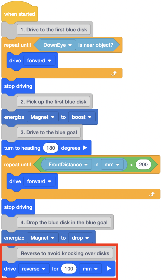 Vex Cs Unit 8 Moving Disks With Loops Lesson 4 Move A Blue Disk
